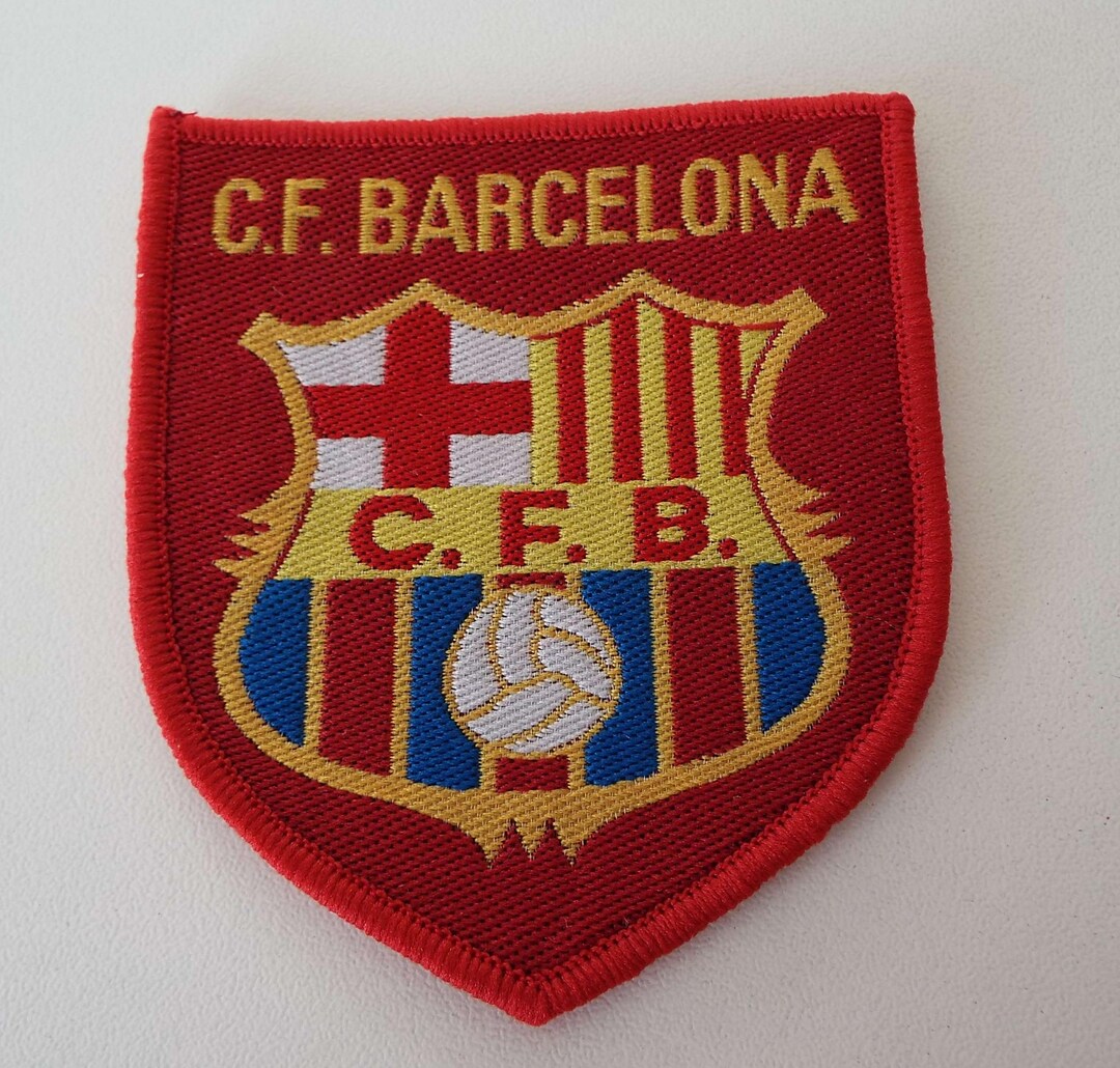 Vintage FC Barcelona Football Badge Soccer Patch C F B Barcelona Barca ...