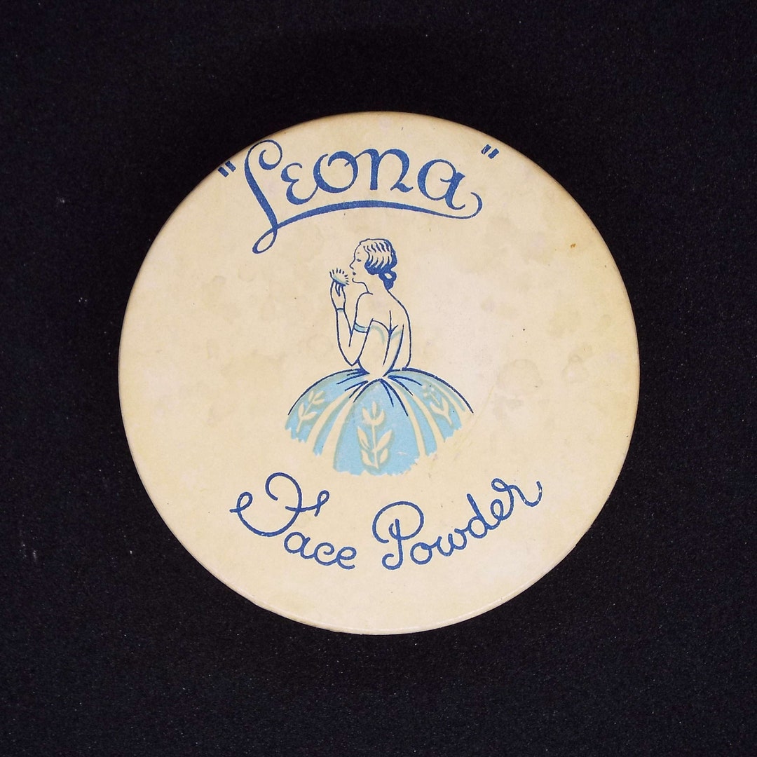 Rare Vintage Leona Face Powder Box Unopened Vanity Storage Art Deco ...