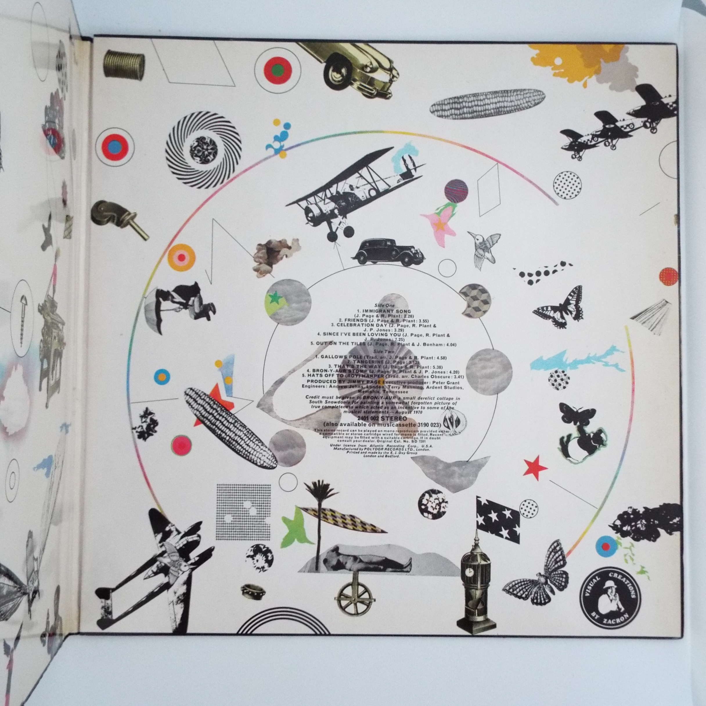 Led Zeppelin - Led Zeppelin III Vinyl Record LP UK Pressing A5/B5 Hard ...