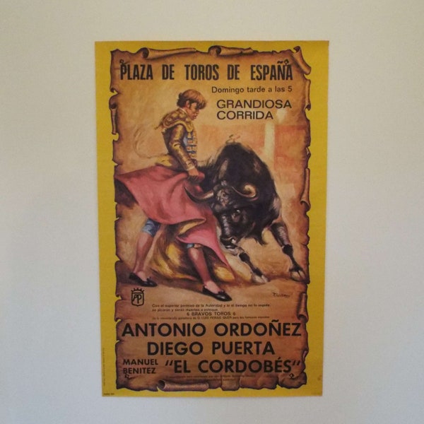 Spanish Bull Fighting Poster - Etsy