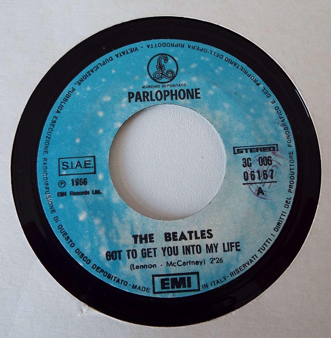 The Beatles Got to Get You Into My Life 7" Single 45rpm 1976 Vintage ...
