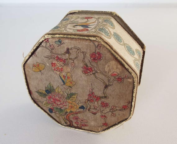 Antique 1920's Langlois Shari New York Powder Box Sil… - Gem