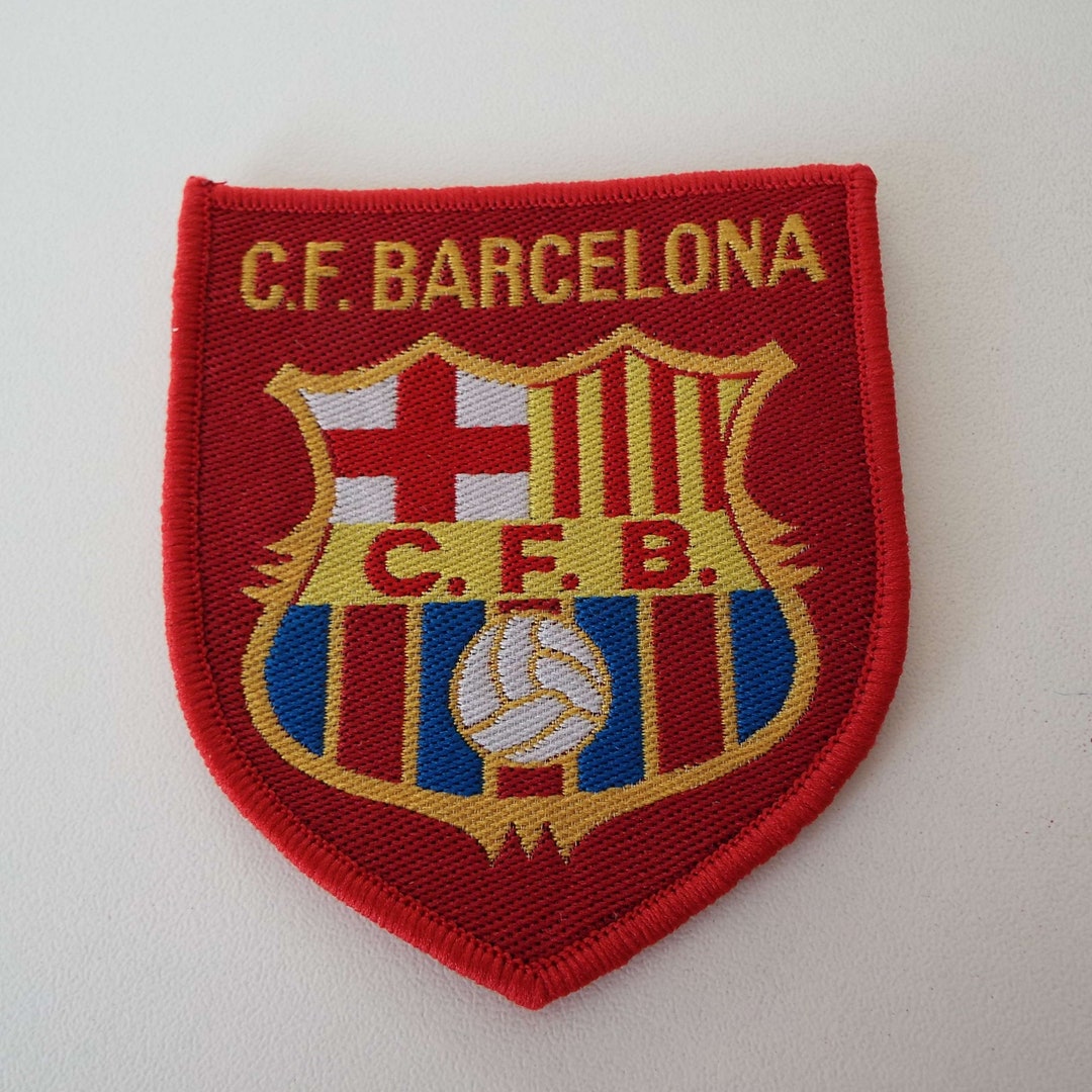 Vintage FC Barcelona Football Badge Soccer Patch C F B Barcelona Barca ...