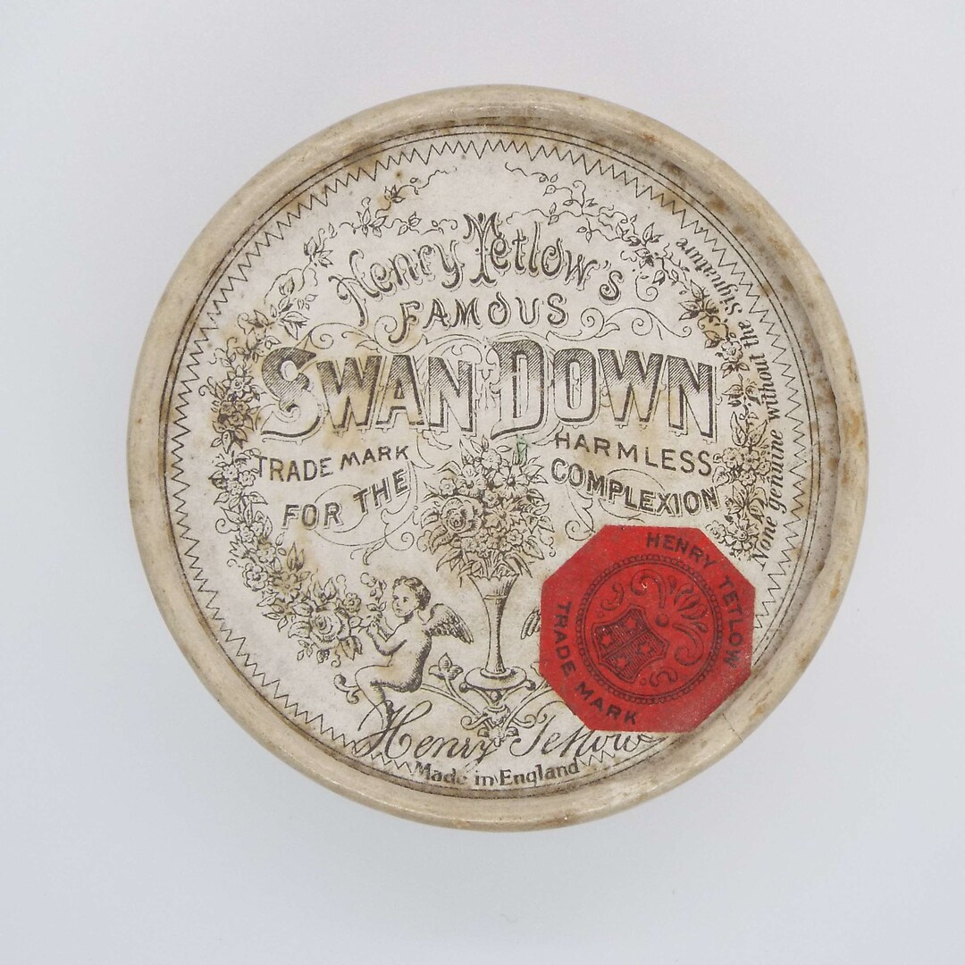 Vintage 1920's Henry Tetlow's Swan Down Face Powder Box Unopened Vanity ...