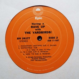 The Yardbirds Having A Rave up LP Album Vintage Vinyl Record US ...