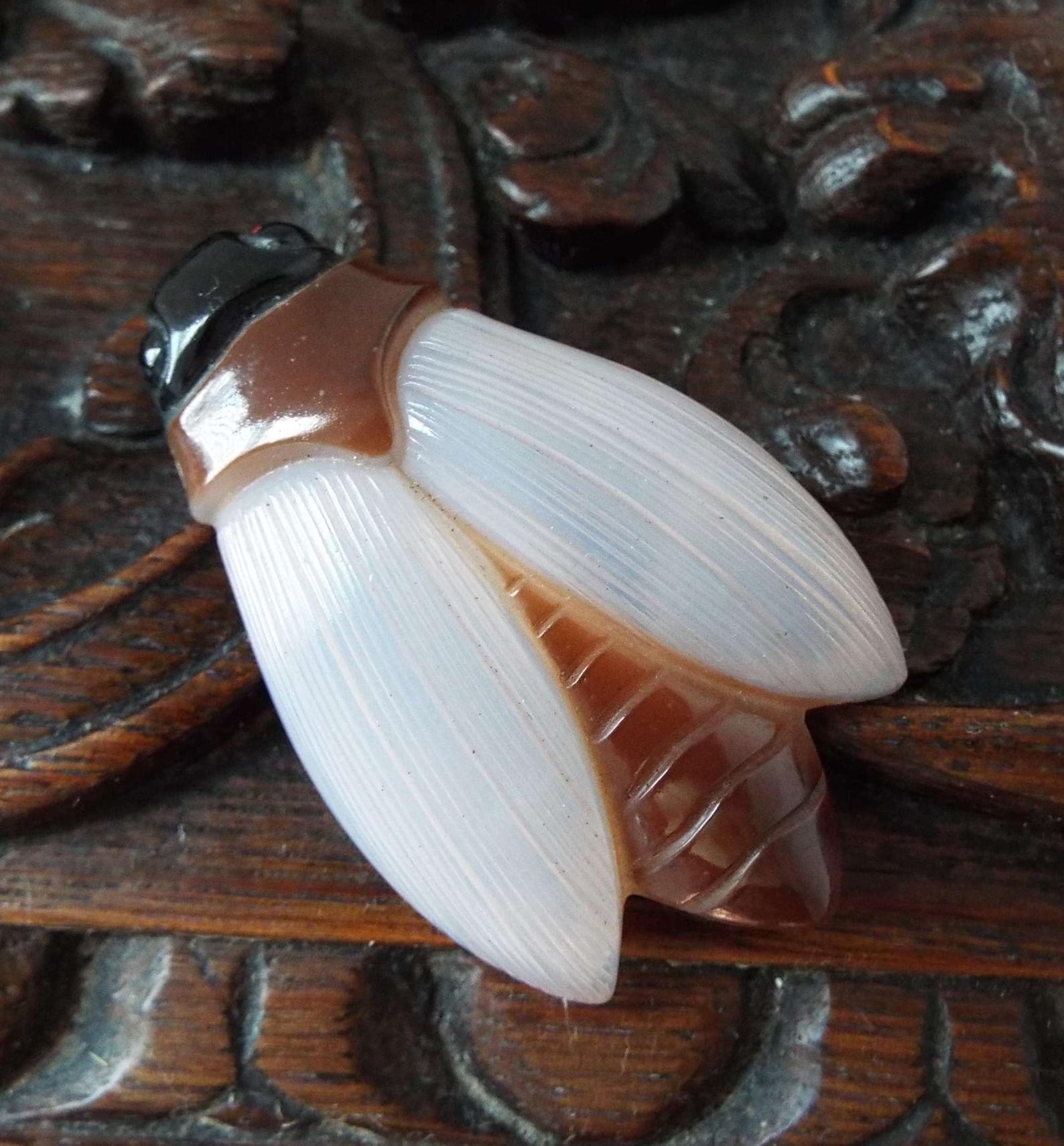 Vintage Dress Clip Czech Glass Insect Dress Clip Art Deco Cicada ...