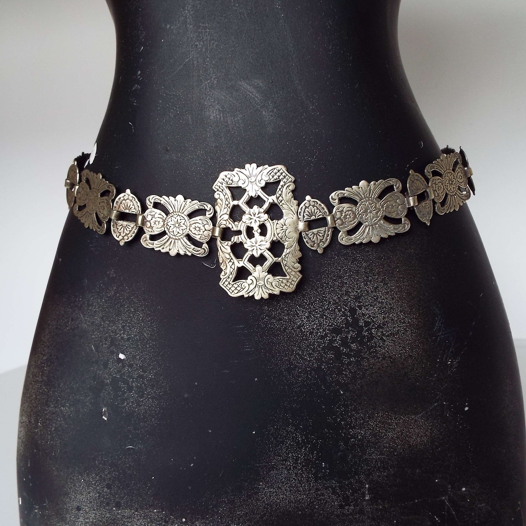 Antique EPNS Belt Nurses Belt Floral Art Nouveau Edwardian Belt - Etsy