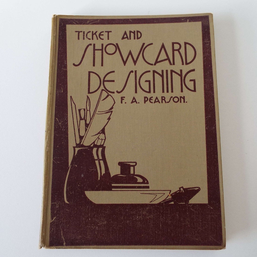 Vintage 1929 Ticket and Showcard Designing Hardback Book F A - Etsy