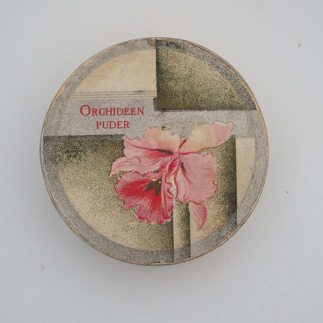 Vintage 1930's Orchideen Puder Face Powder Box German Powder Box Vanity ...