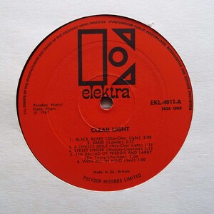 Clear Light - Clear Light LP Album Vintage Record 1967 UK Pressing ...