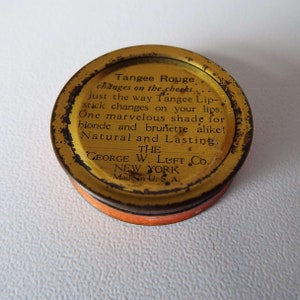 Vintage 1930's Tangee Rouge Compact Sample Tin Unused Condition Make-up ...