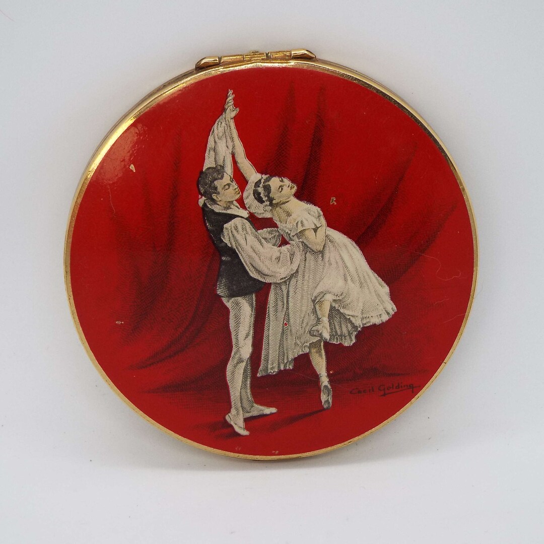 Vintage 1950's Stratton Powder Compact Ballerina Ballet Dancers Cecil ...