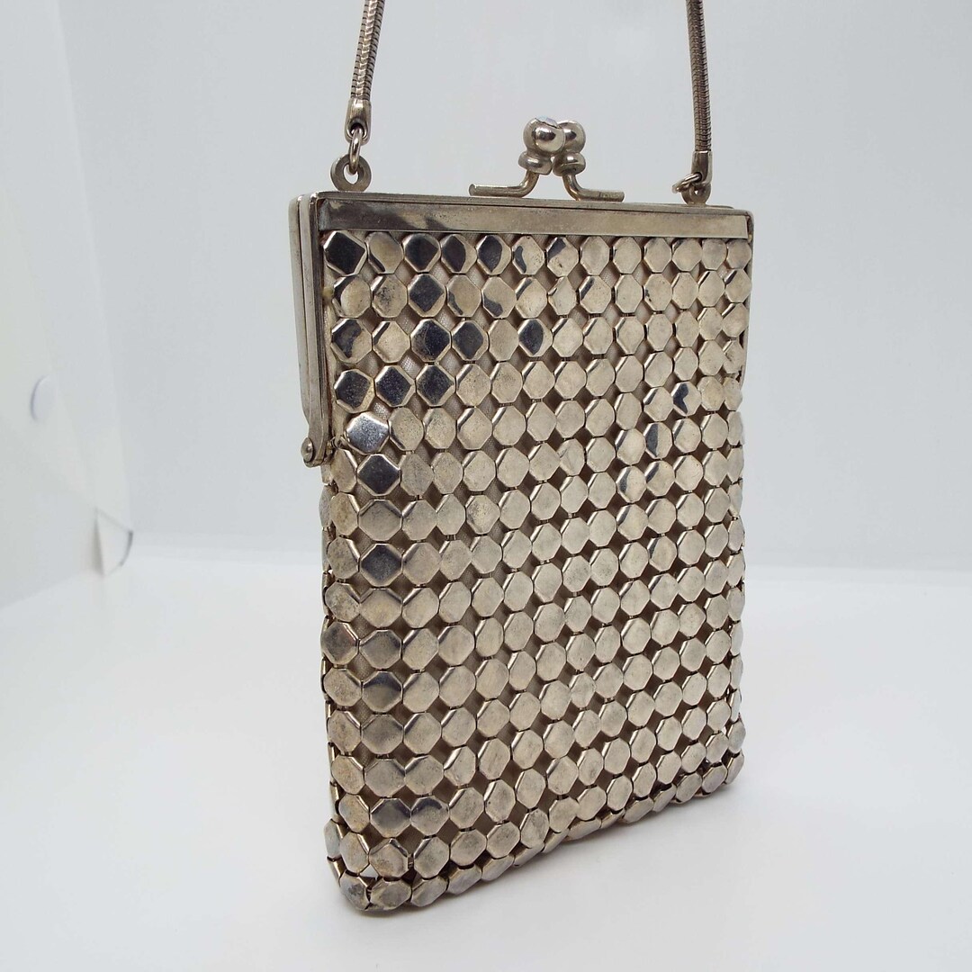 Vintage Silver Mesh Purse Evening Bag Cocktail Bag Handbag 1950's 1960 ...