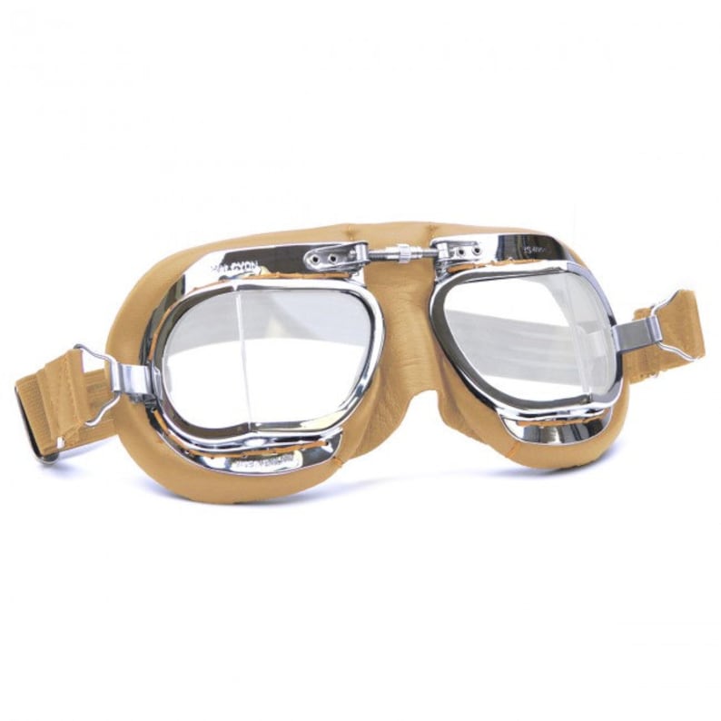Halcyon Mark 49 Classic Goggles, Tan Leather Facemask, Hand-stitched ...