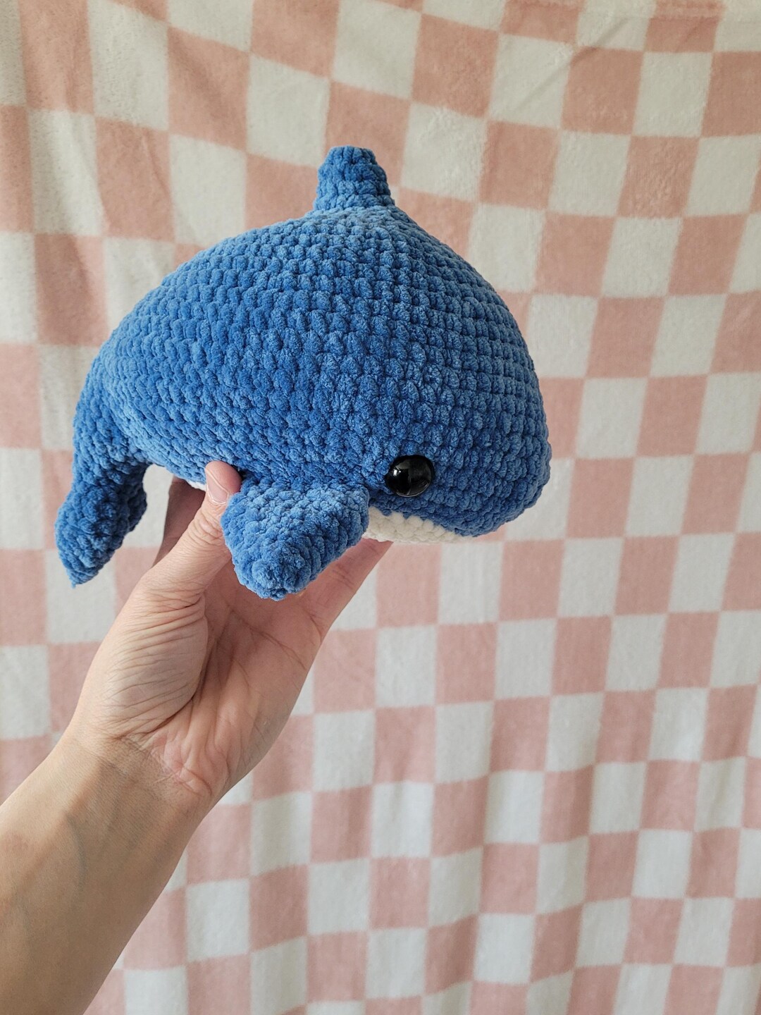 Blue Pink Dolphin Whale Shark Sea Creature Ocean Stuffed Plush Animal ...