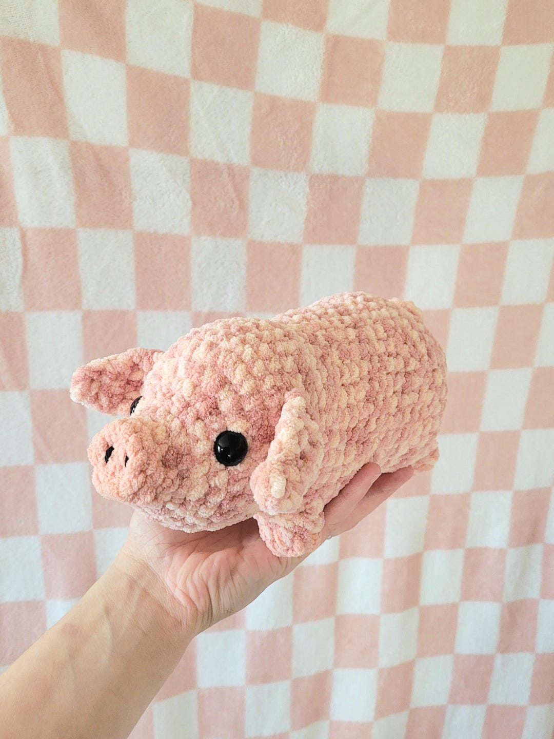 Pig Stuffy Farm Critter Cute Kawaii Pink Stuffed Animal Children's Toy ...