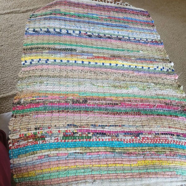 Rag Rug Runner - Etsy