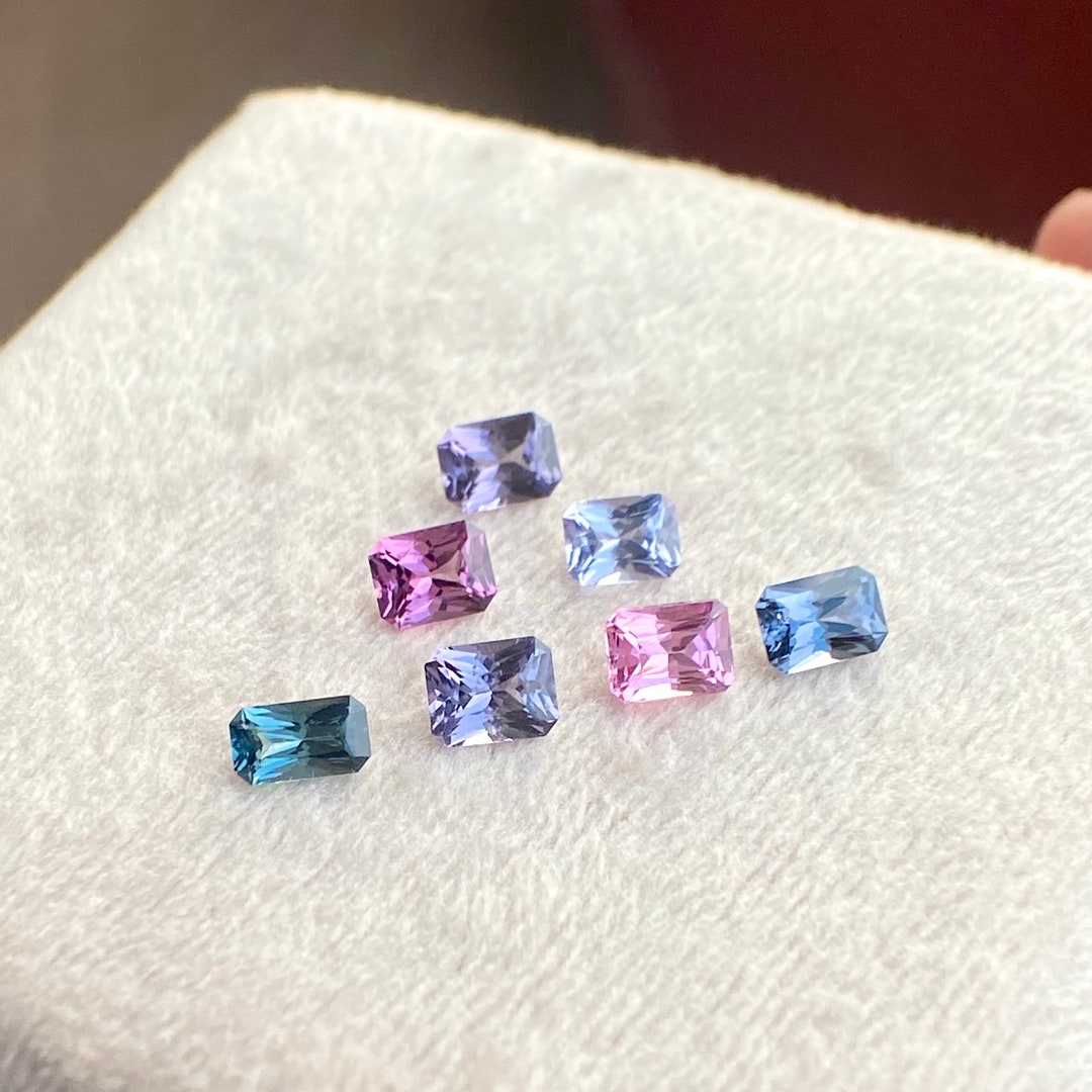 Natural Spinel Lot 7 Pcs 4.15 Cts Octagonal Scissors Cut High-quality ...