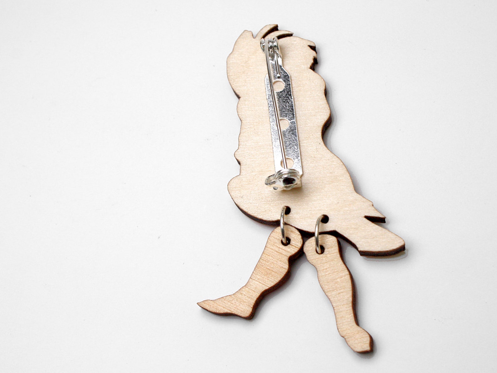 Wooden Brooch Pin Vintage walk on the WILD Side | Etsy