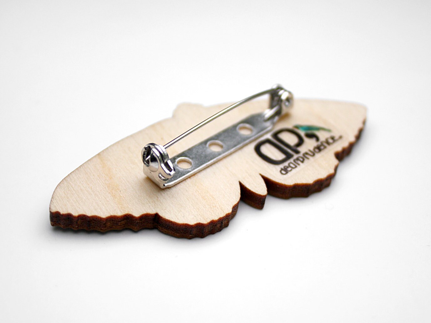 Whimsical Wooden Brooch Pin into THE Light Moth - Etsy