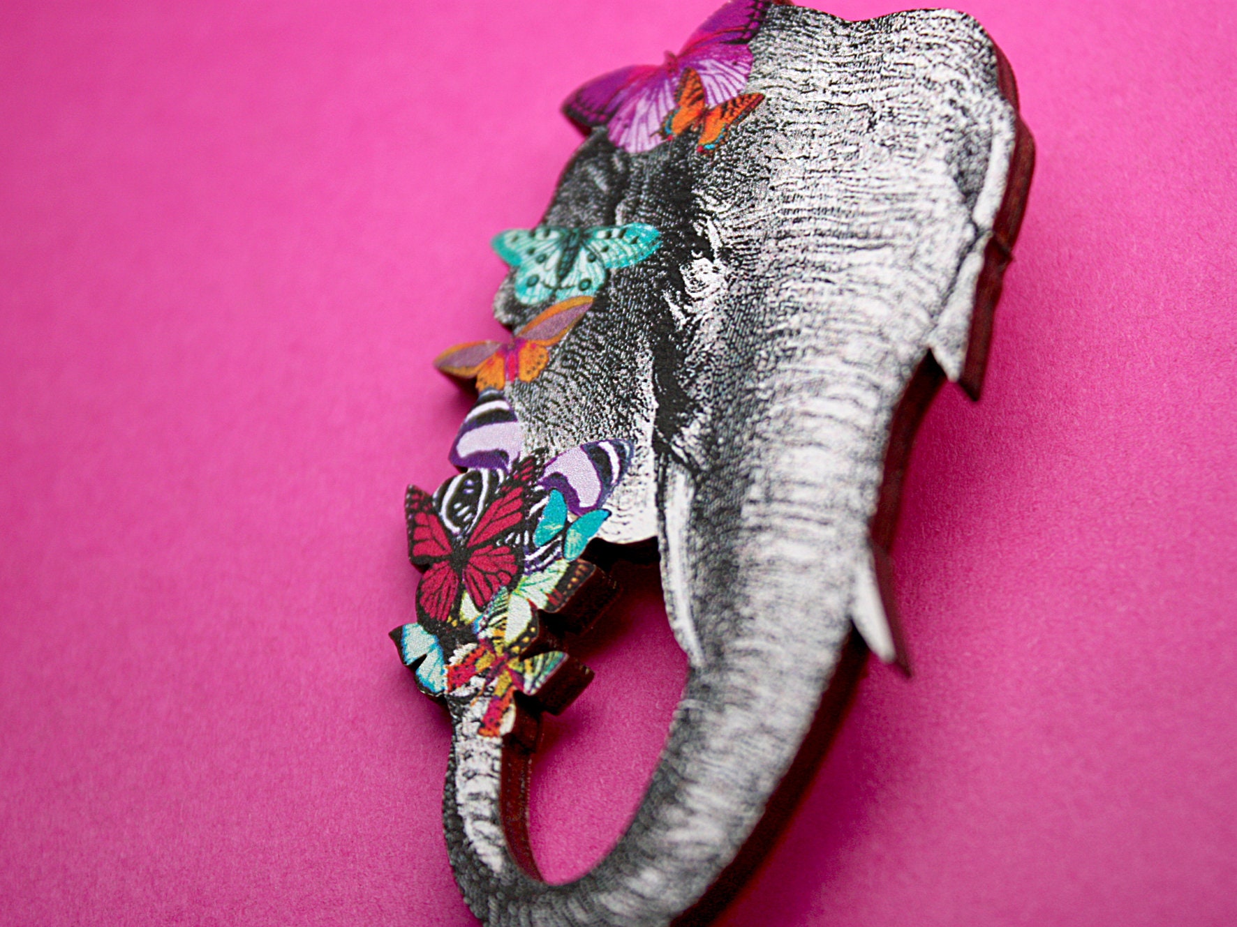 LETTING GO ++ Whimsical Wooden Brooch Pin Vintage Style Gift Birthday ...