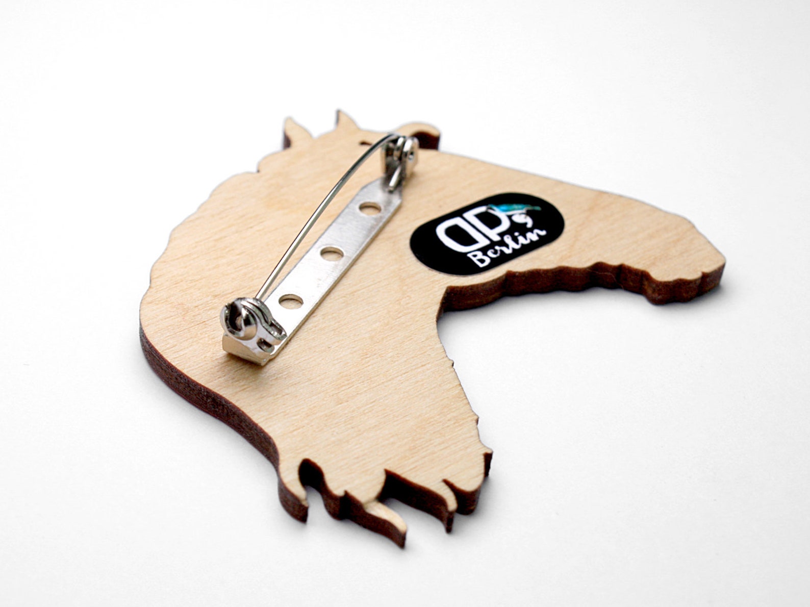 Whimsical Wooden Brooch Pin untamed Vintage Pony Horse Fan Head Pink ...