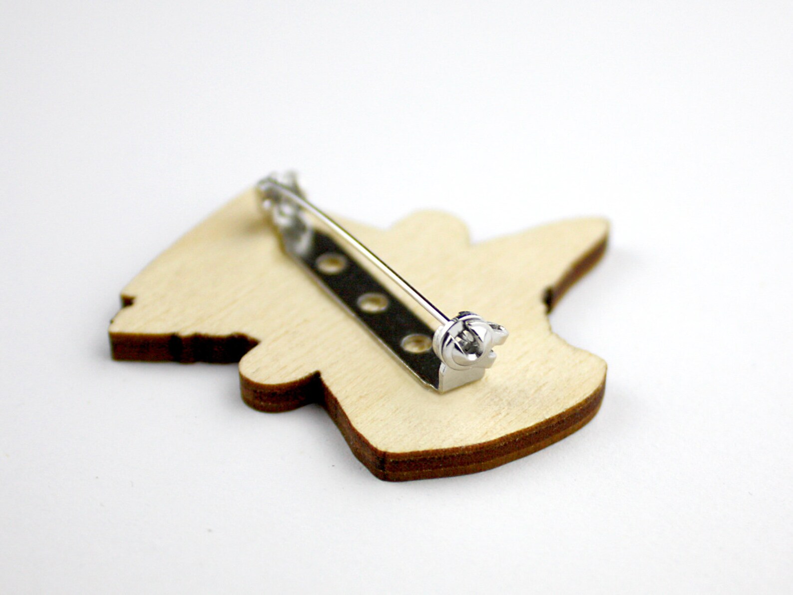 Whimsical Wooden Brooch Pin "bird OF Passage" Raven Crow Jaunty ...