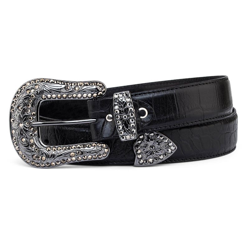 Cowboy Belt With Rhinestone Men - Etsy