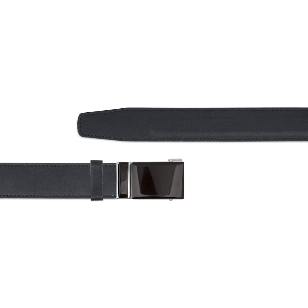 Holeless Belt - Black Mens Ratchet Belt - Brown Buckle Belt - Click ...