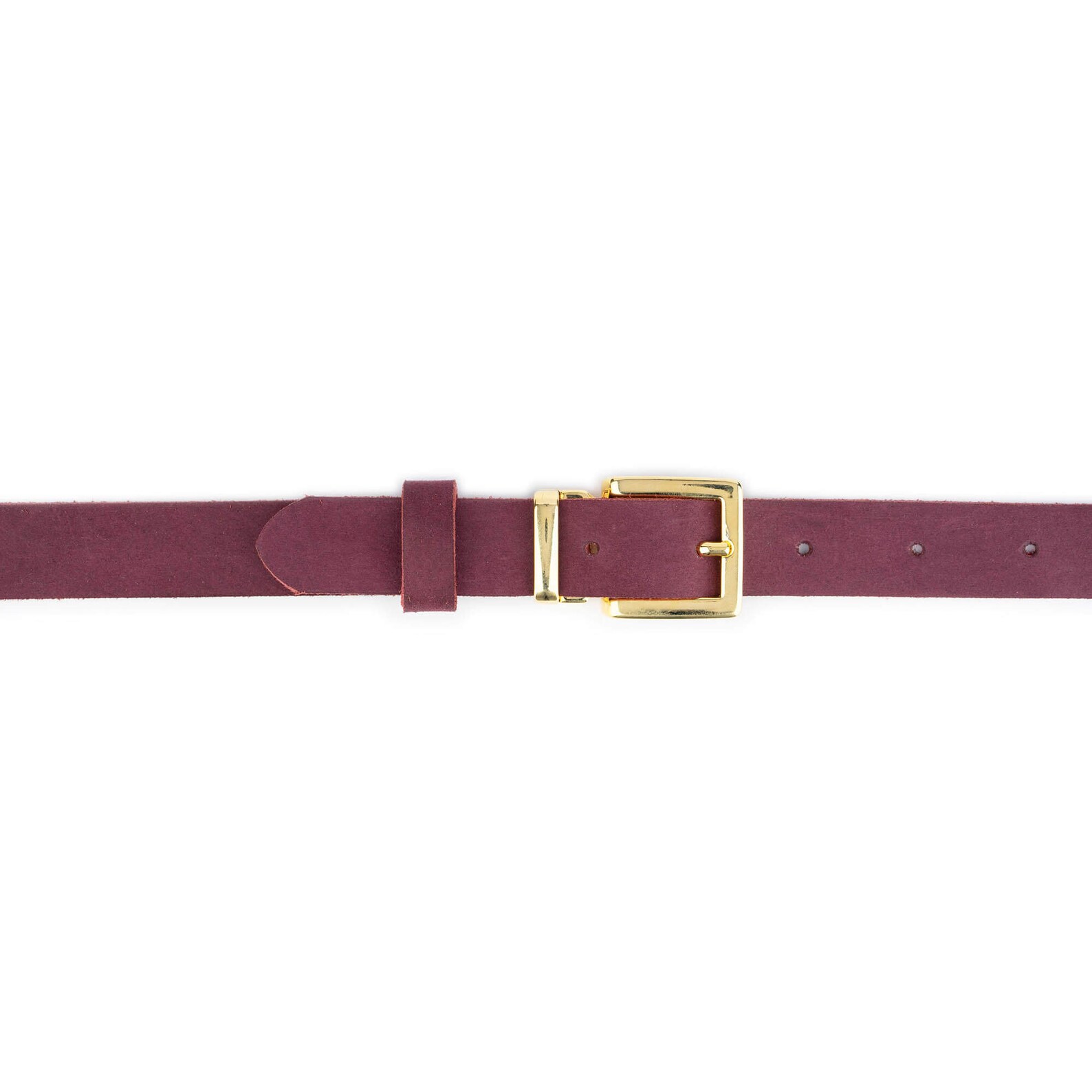Burgundy Soft Leather Belt With Gold Italian Buckle Women Belt for ...