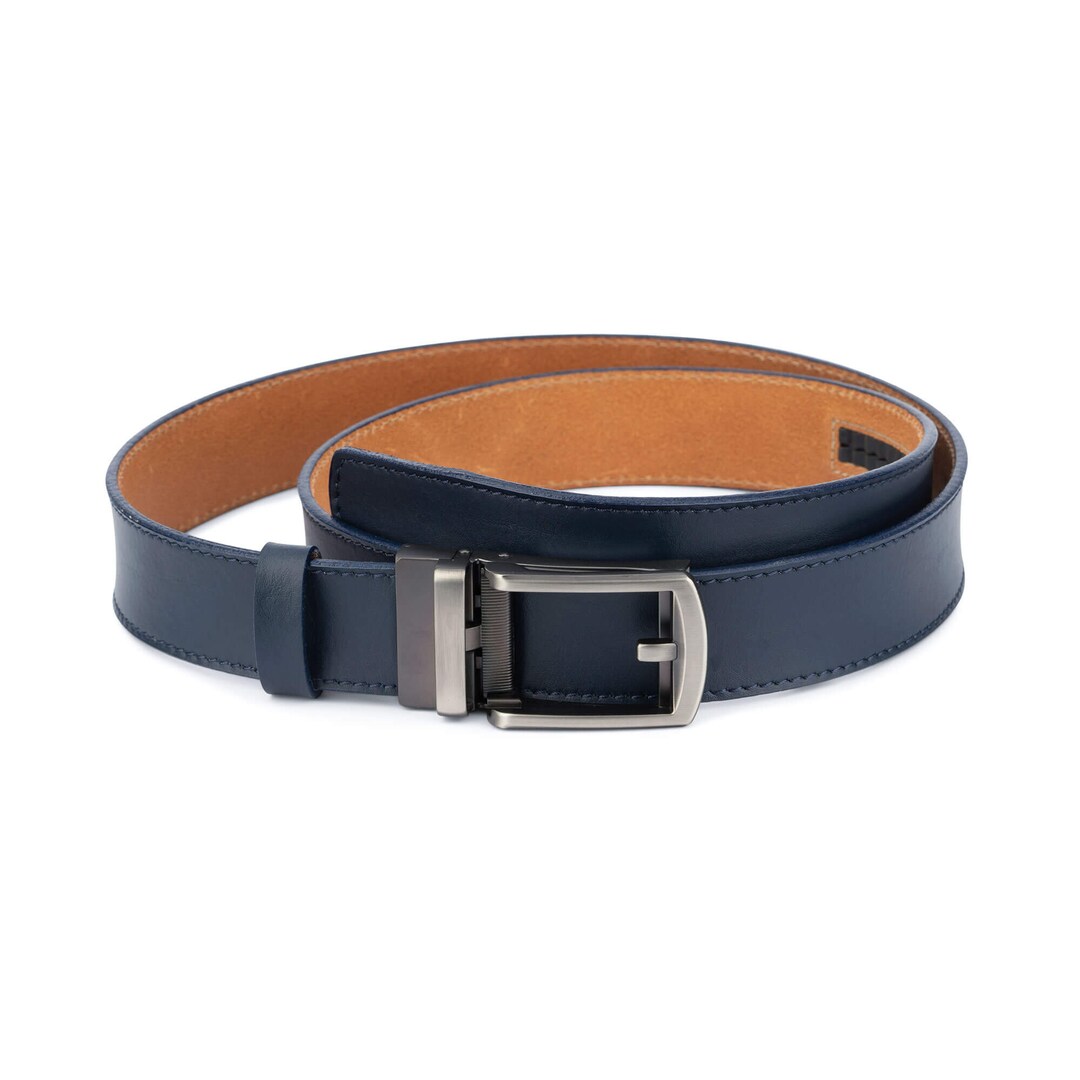 Blue Comfort Click Belt Cinturón azul marino Cinturón de - Etsy España