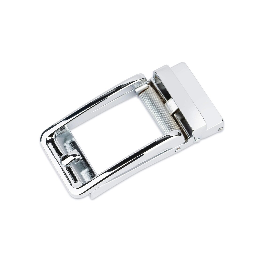 Click Belt Buckle - Ratchet Belt Buckle - Silver Belt Buckle for Mens ...
