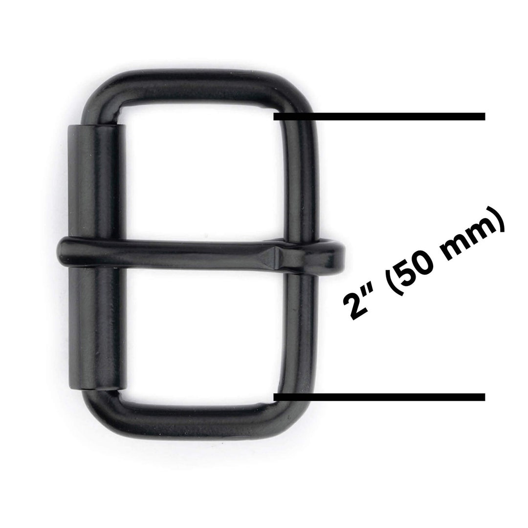 Black Roller Buckle - 50 Mm Steel Roller Belt Buckle - All Sizes - Dog ...