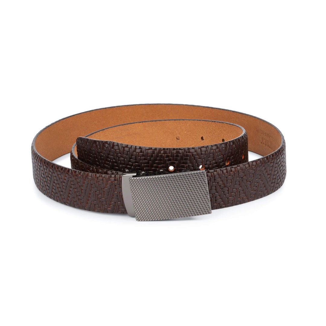 Mens Brown Belt - Click It Belt - Brown Leather Belt - Mens Click Belt ...