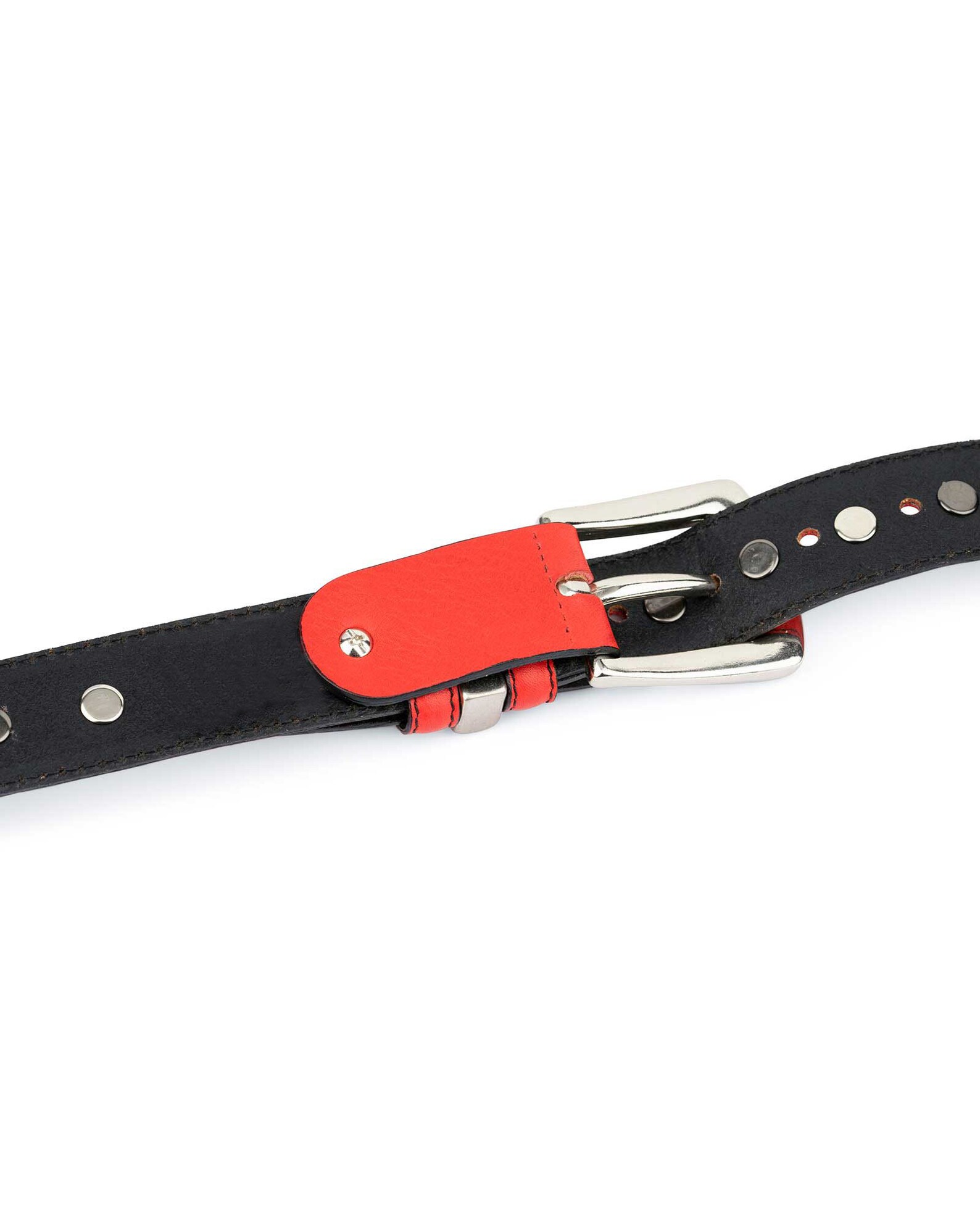 Red Studded Belt Studded Leather Belt Studded Belt Mens | Etsy