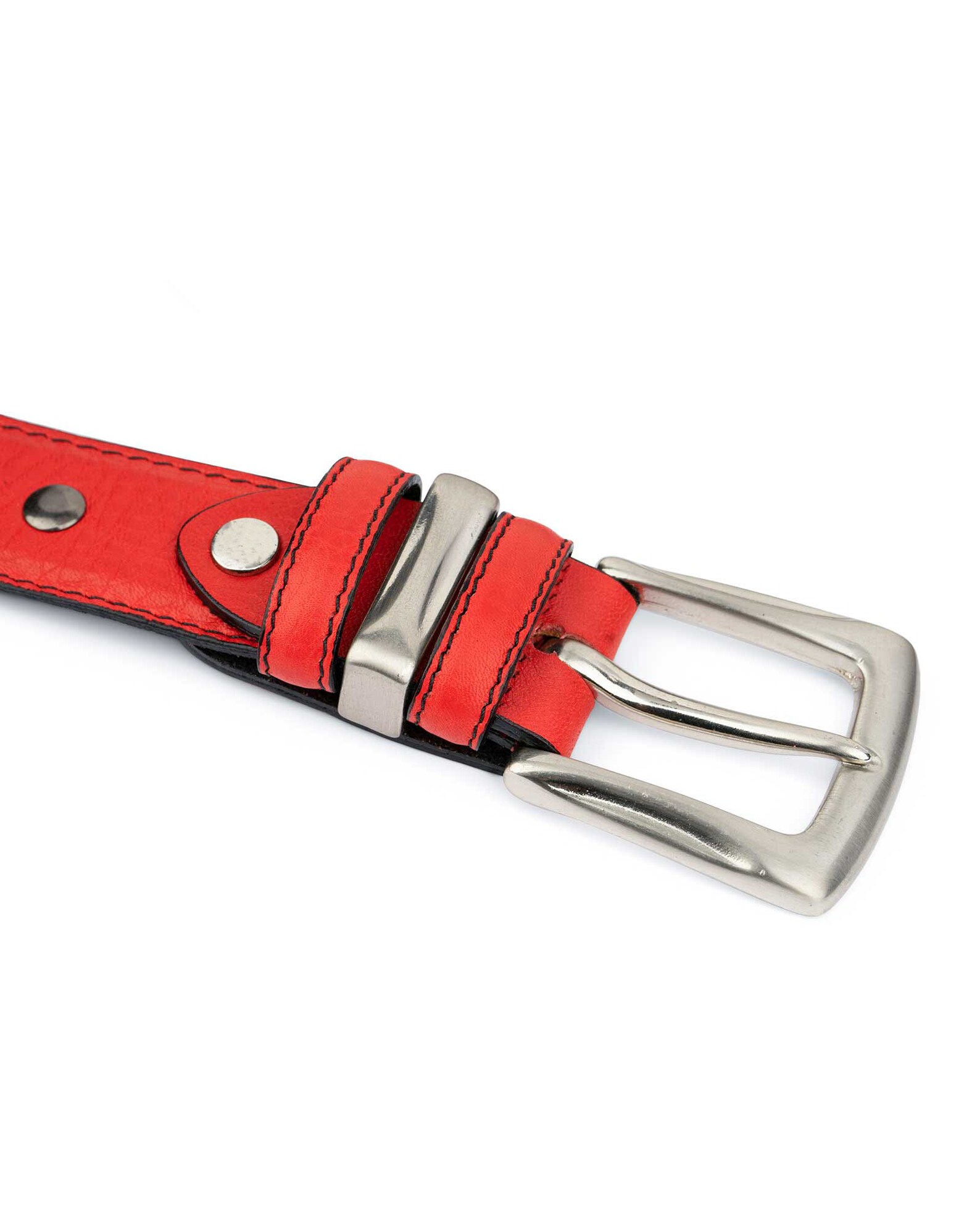 Red Studded Belt Studded Leather Belt Studded Belt Mens | Etsy