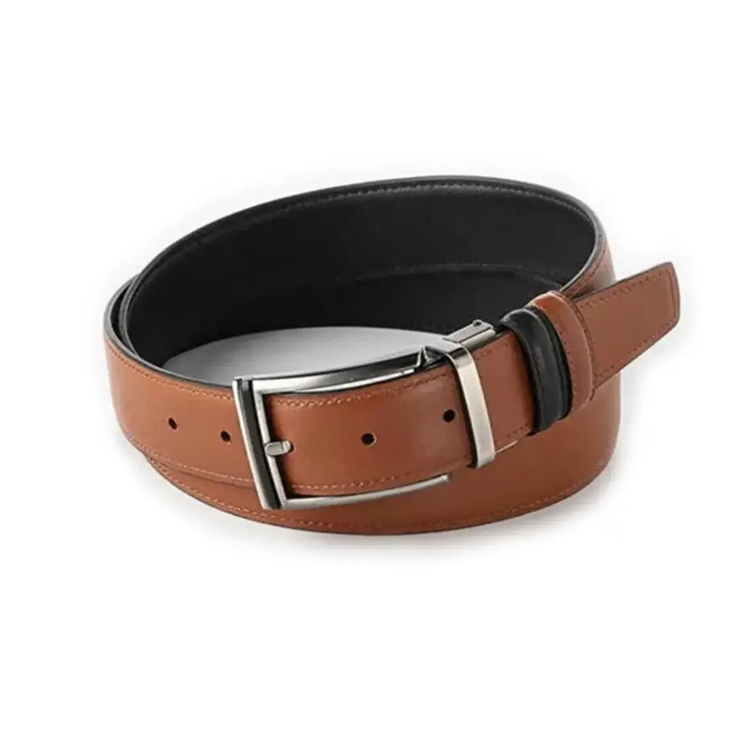 Reversible Gents Belt Tan Smooth Real Leather Mens Real Leather Belt ...