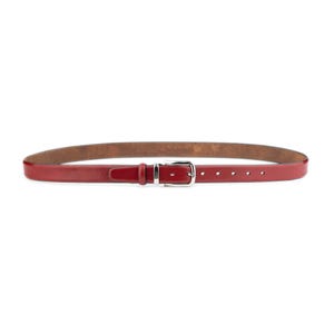 Burgundy Red Belt for Men With Silver Buckle Top Quality Genuine ...
