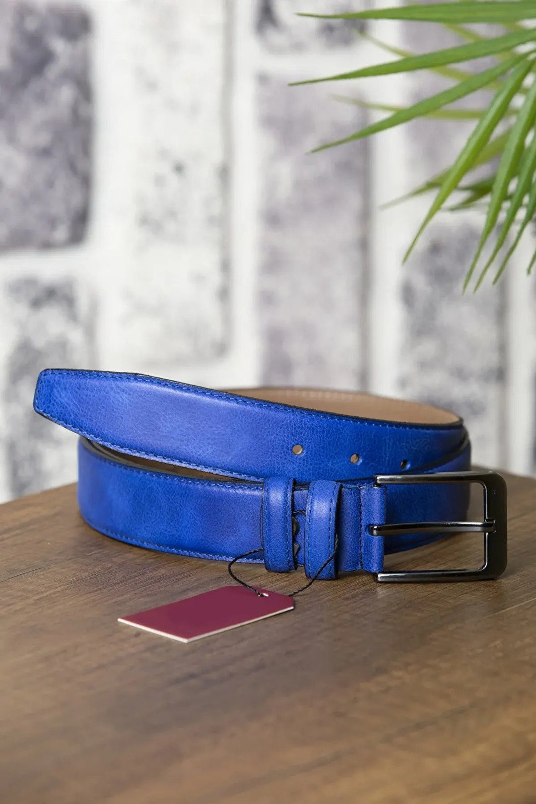 Royal Blue Gents Leather Belt Fashion Mens Casual Jeans Genuine Leather ...