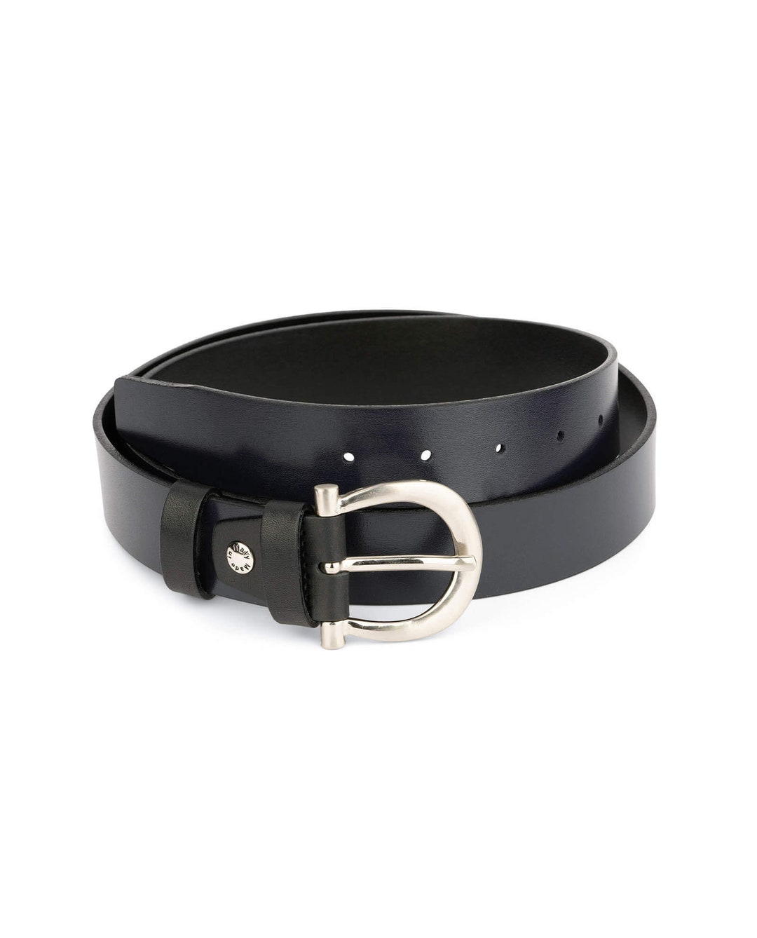 Women's Blue Belt - Dark Blue Leather Belt - Womens Navy Blue Belt ...