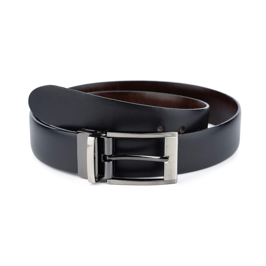Reversible Mens Belt - Black Brown Men's Belt Reversible - Gunmetal ...