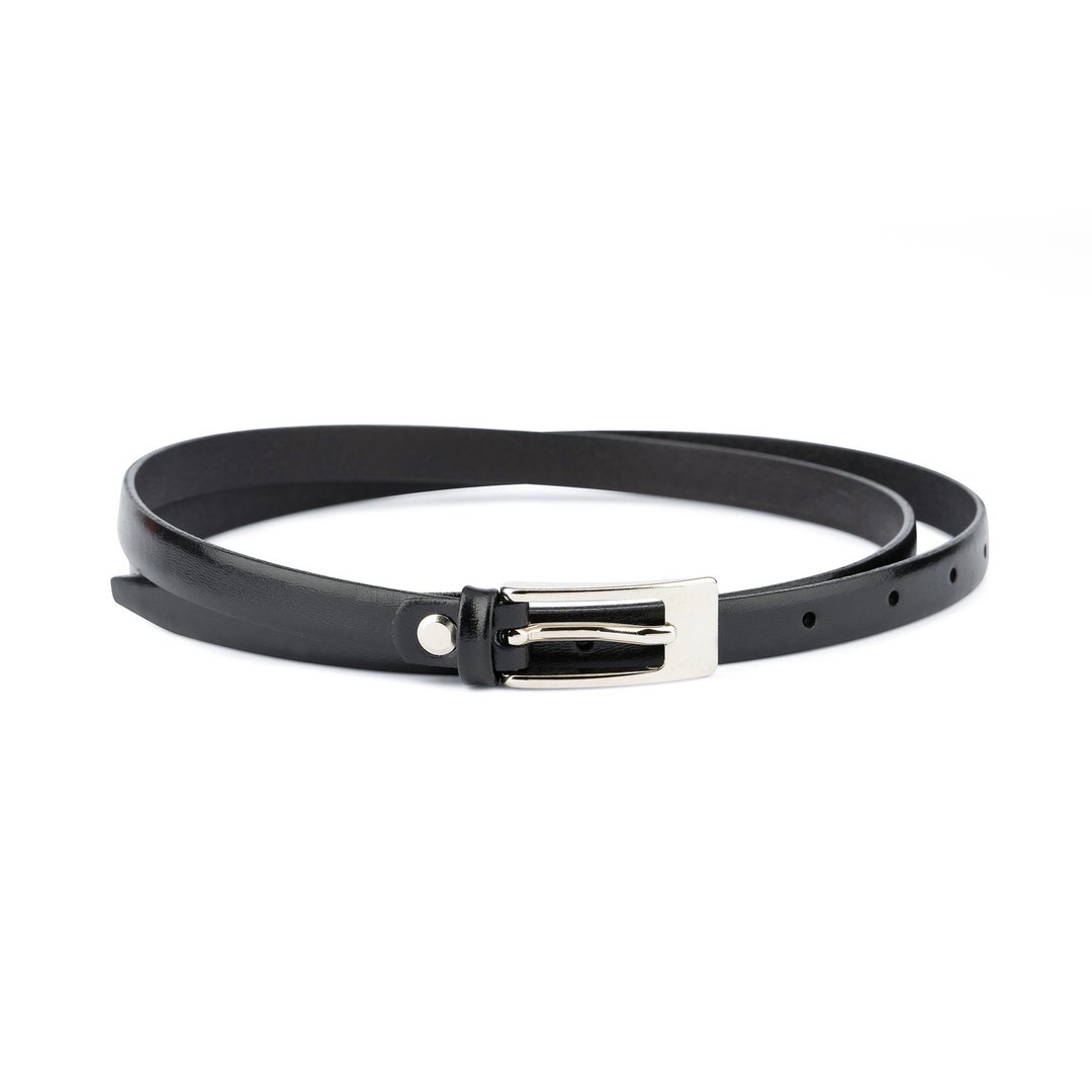 Cinturón de mujer para vestido Cinturón negro mujer Piel auténtica 1,5 ...
