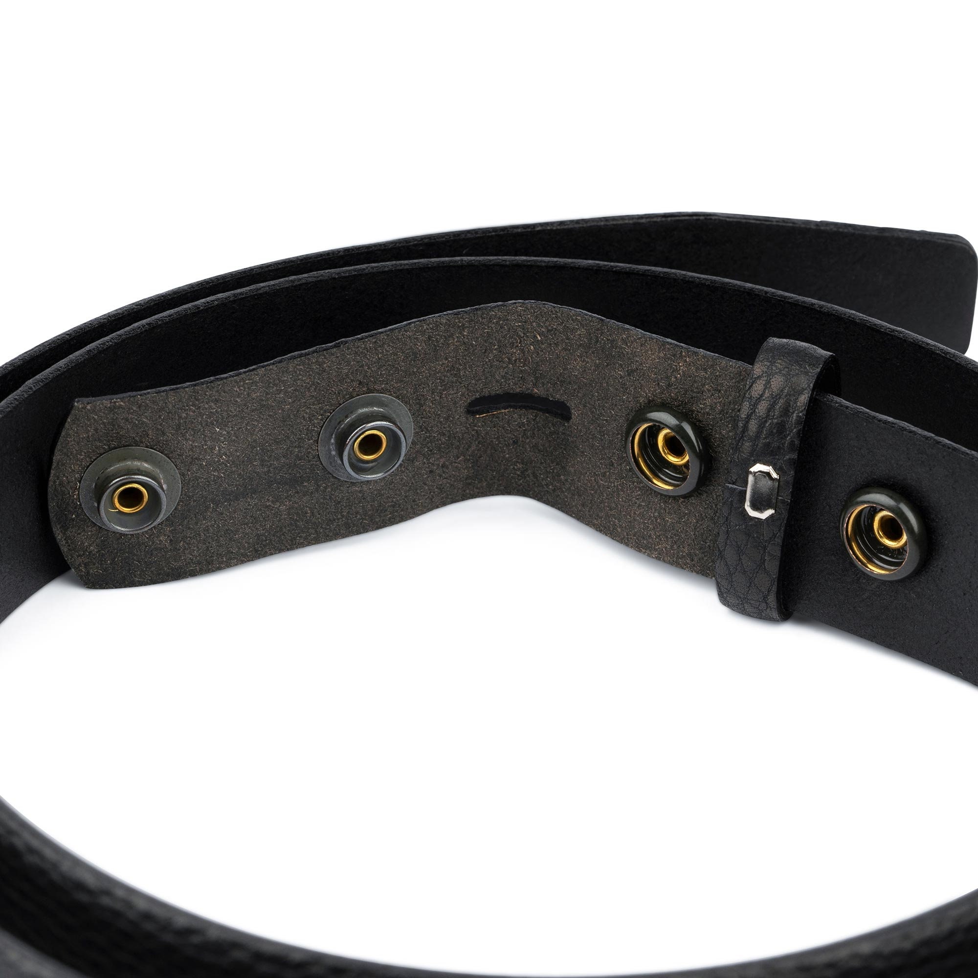 Black Leather Belt Without Buckle Mens Belts for Buckles | Etsy