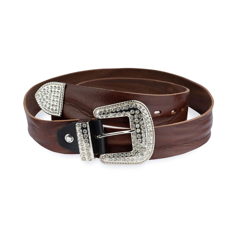 Cowboy Belt With Rhinestone Men - Etsy
