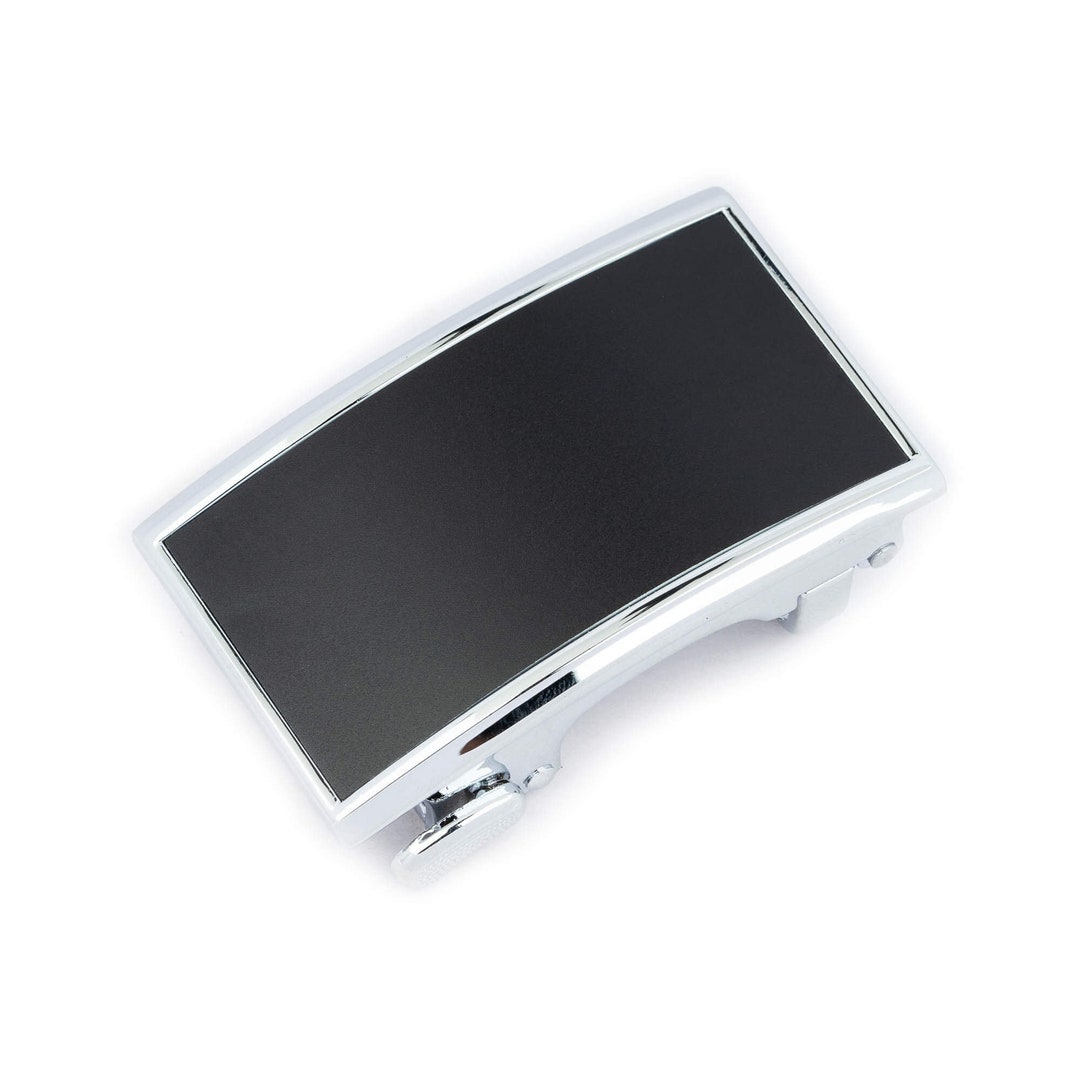 Slide Belt Buckle Hidden Style Black Silver Mens Automatic Click It ...