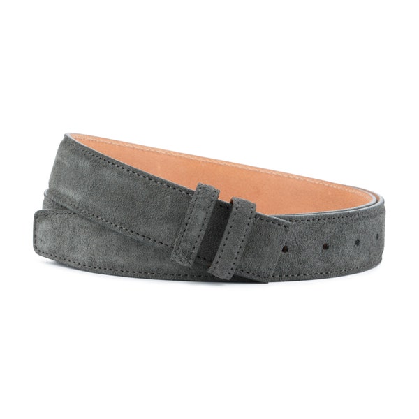 Gray Leather Belt - Etsy