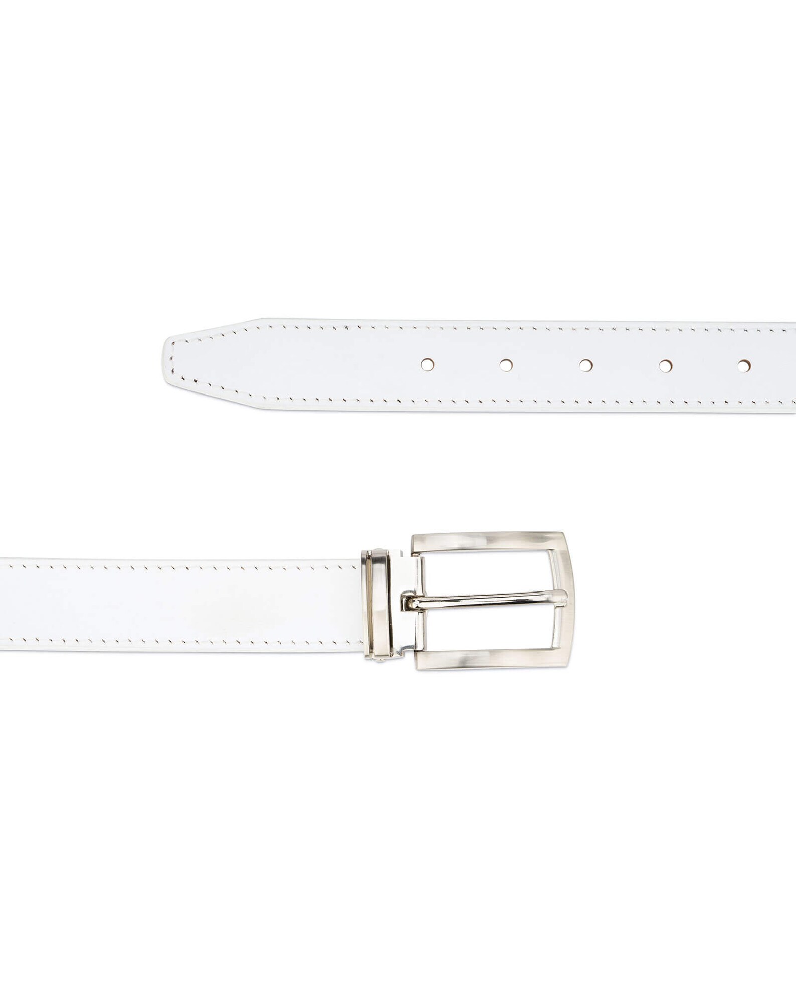 White Belt Mens White Leather Belt White Dress Belt 30 Mm | Etsy