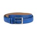 Mens Royal Blue Belt Real Leather Stitched Genuine Leather Silver ...