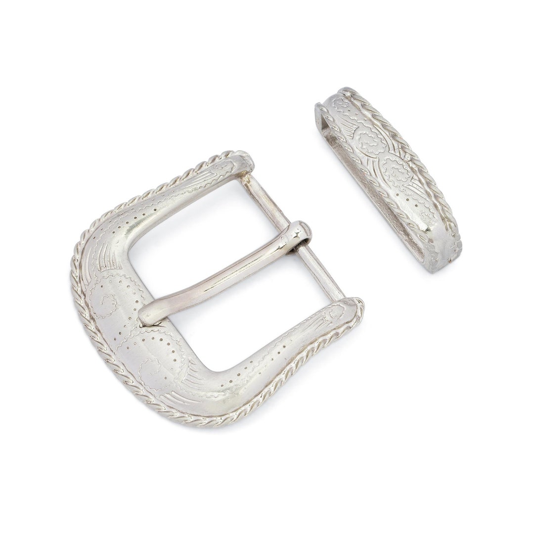 Western Belt Buckles for Men Cowboy Belt Buckles 1 1/2" Bukle Nickel ...