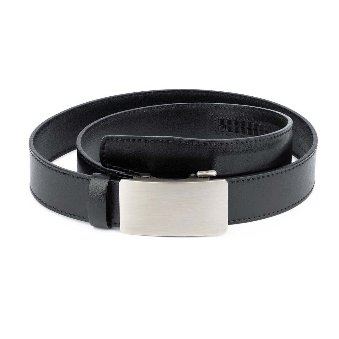 Men's Ratchet Belt - Comfort Click Leather Belt - Automatic Buckle Belt ...